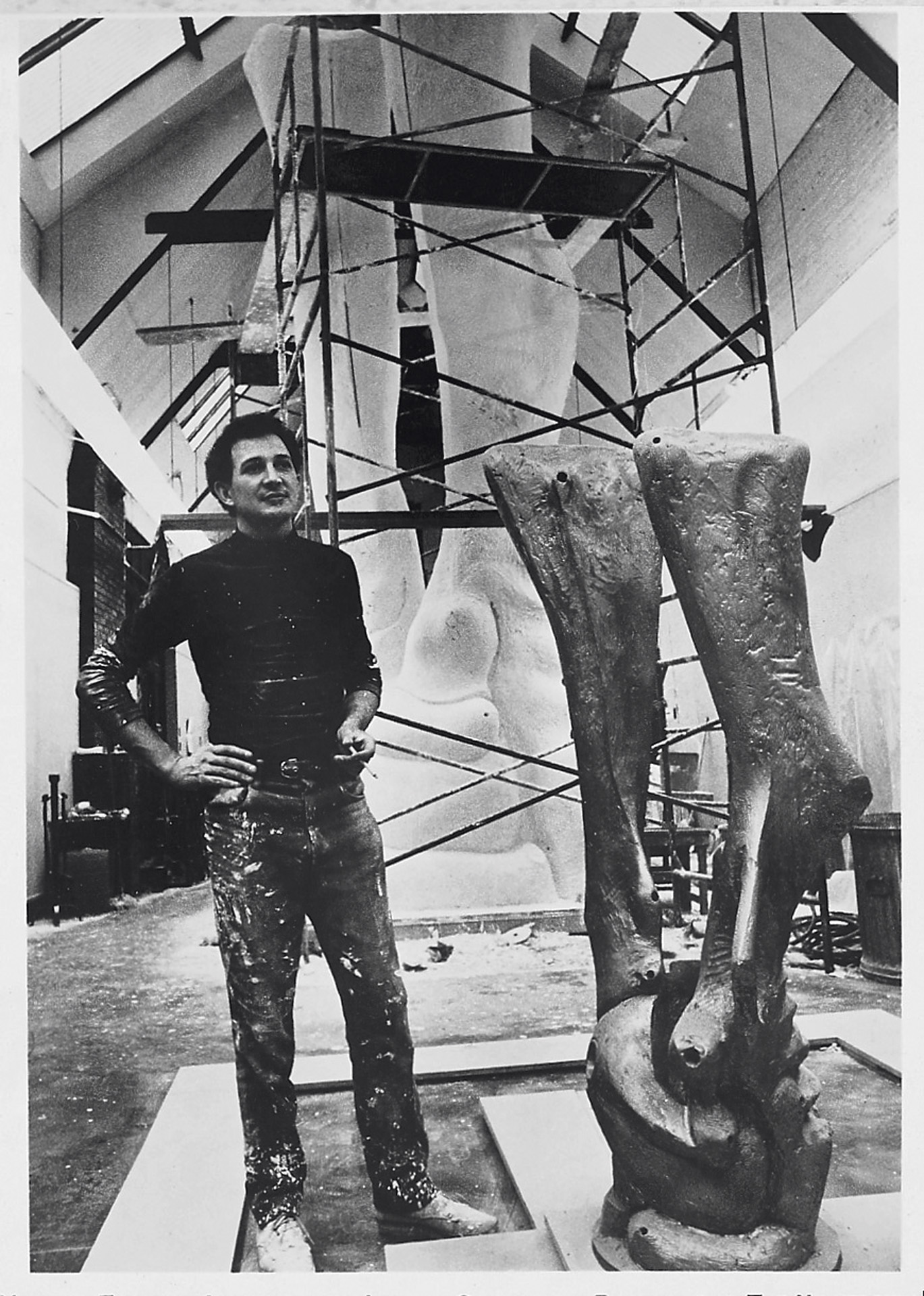 Ferrari with Vita, working model and full- scale sculpture (plaster ...