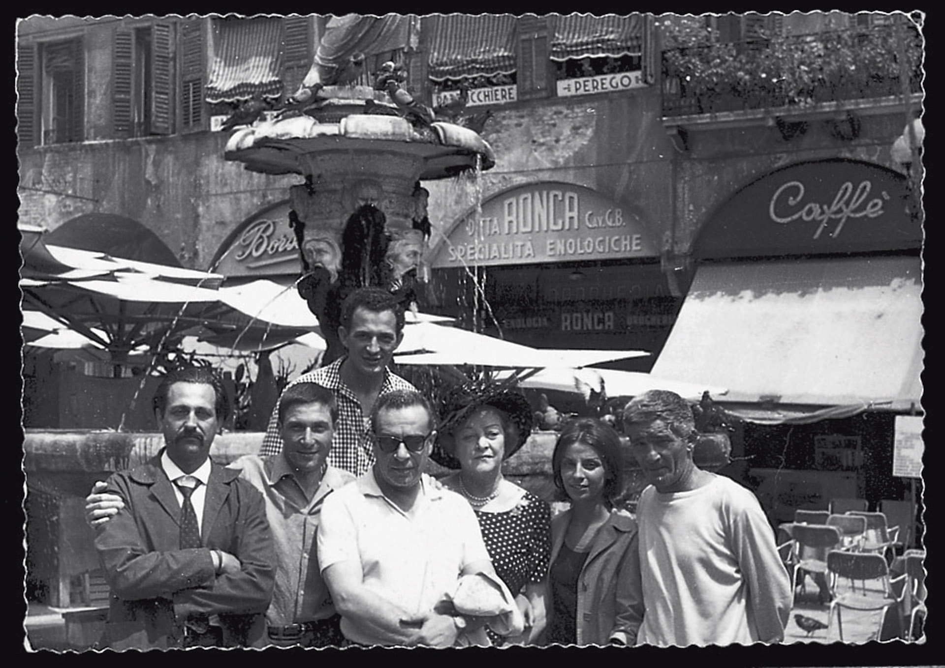 Ferrari with artists Atanas Neykov; Eugenio Degani; Renato Guttuso with ...